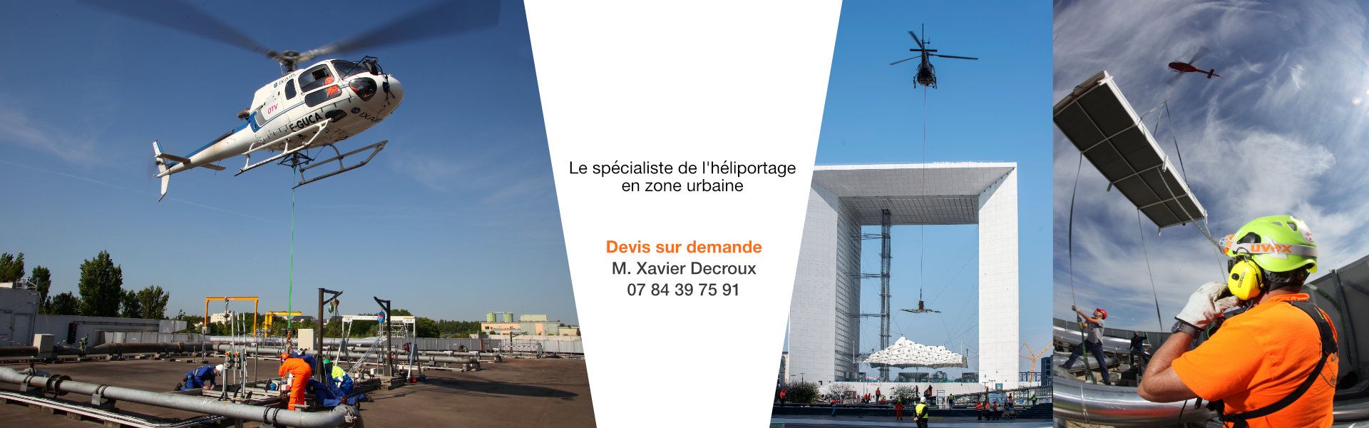 SAF Levage Paris - Héliportage en milieu urbain